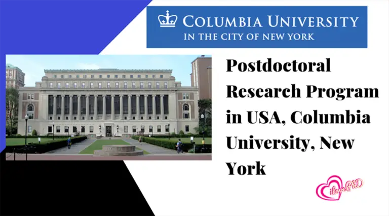 Postdoctoral Research Program in USA, Columbia University, New York ...