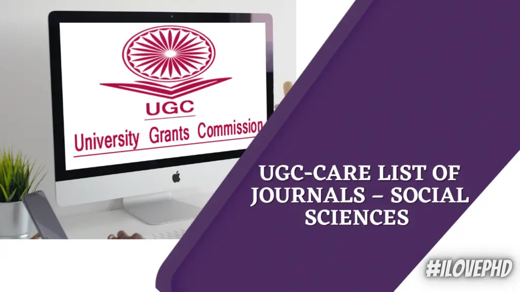 UGC CARE List of Journals – Social Sciences – 2025 - iLovePhD