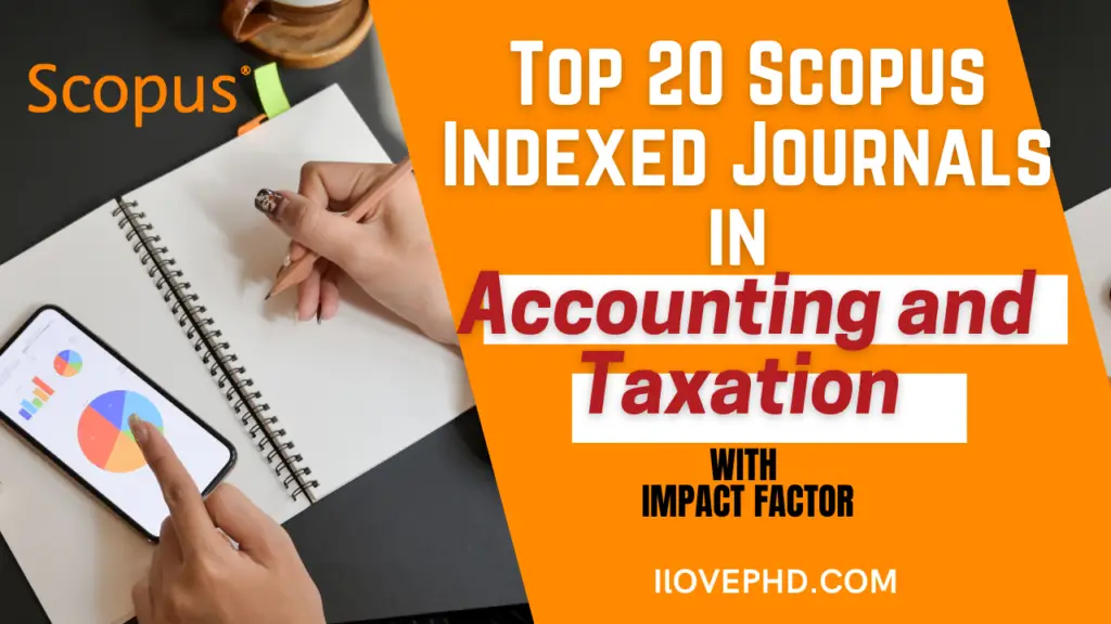 Top 20 Scopus Indexed Journals in Accounting and Taxation with Impact ...
