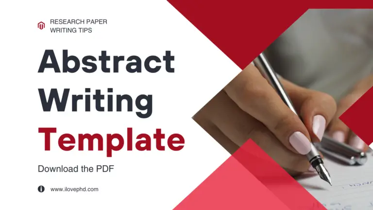 Abstract Template for Research Paper - iLovePhD