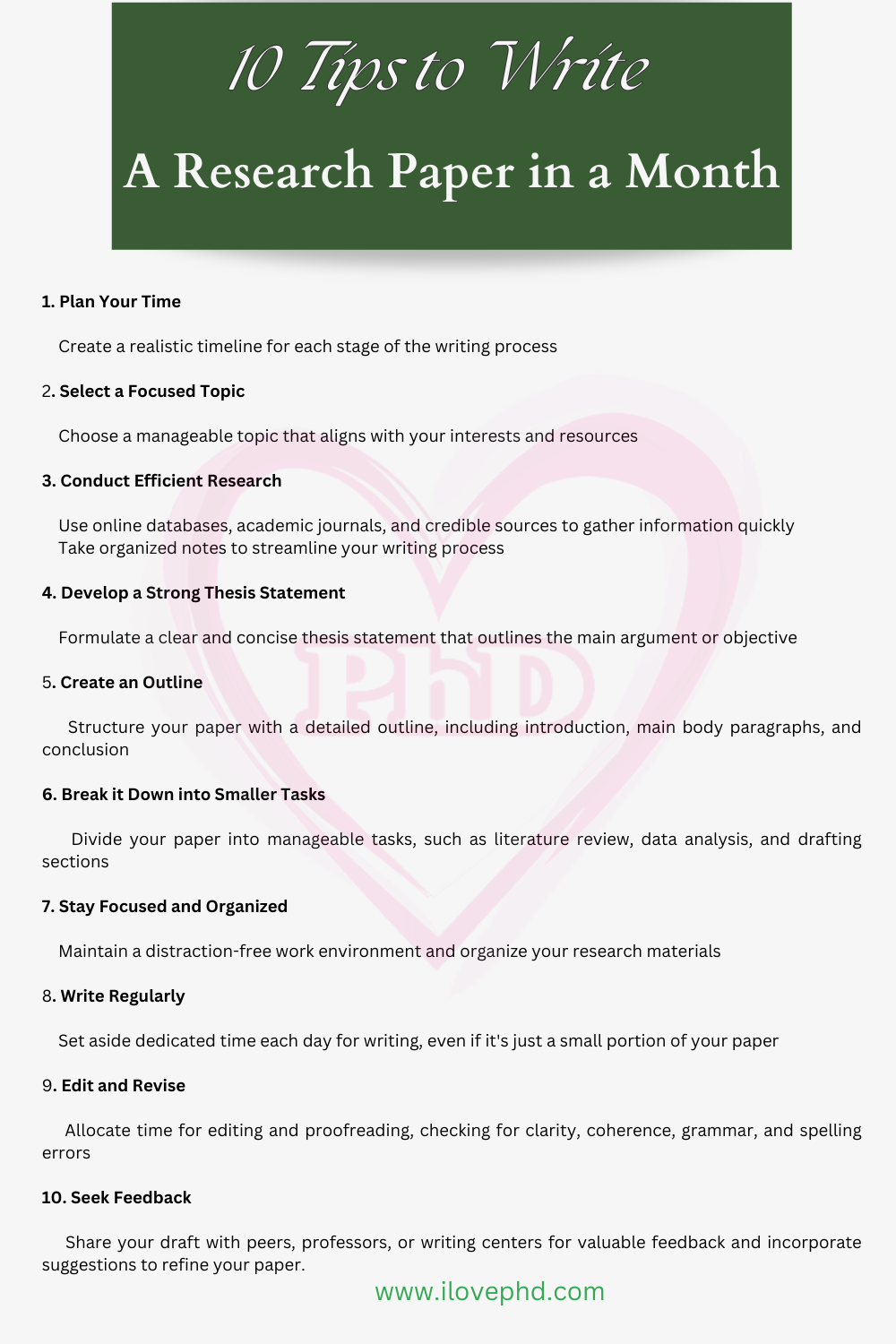 How to Write a Research Paper in a Month? - iLovePhD